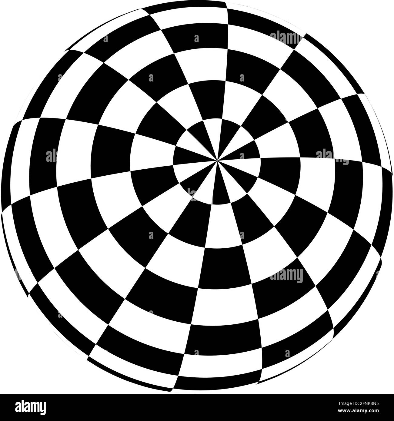 Sphere, orb, ball with squars, mosaic, tiles, checkered and chequered ...