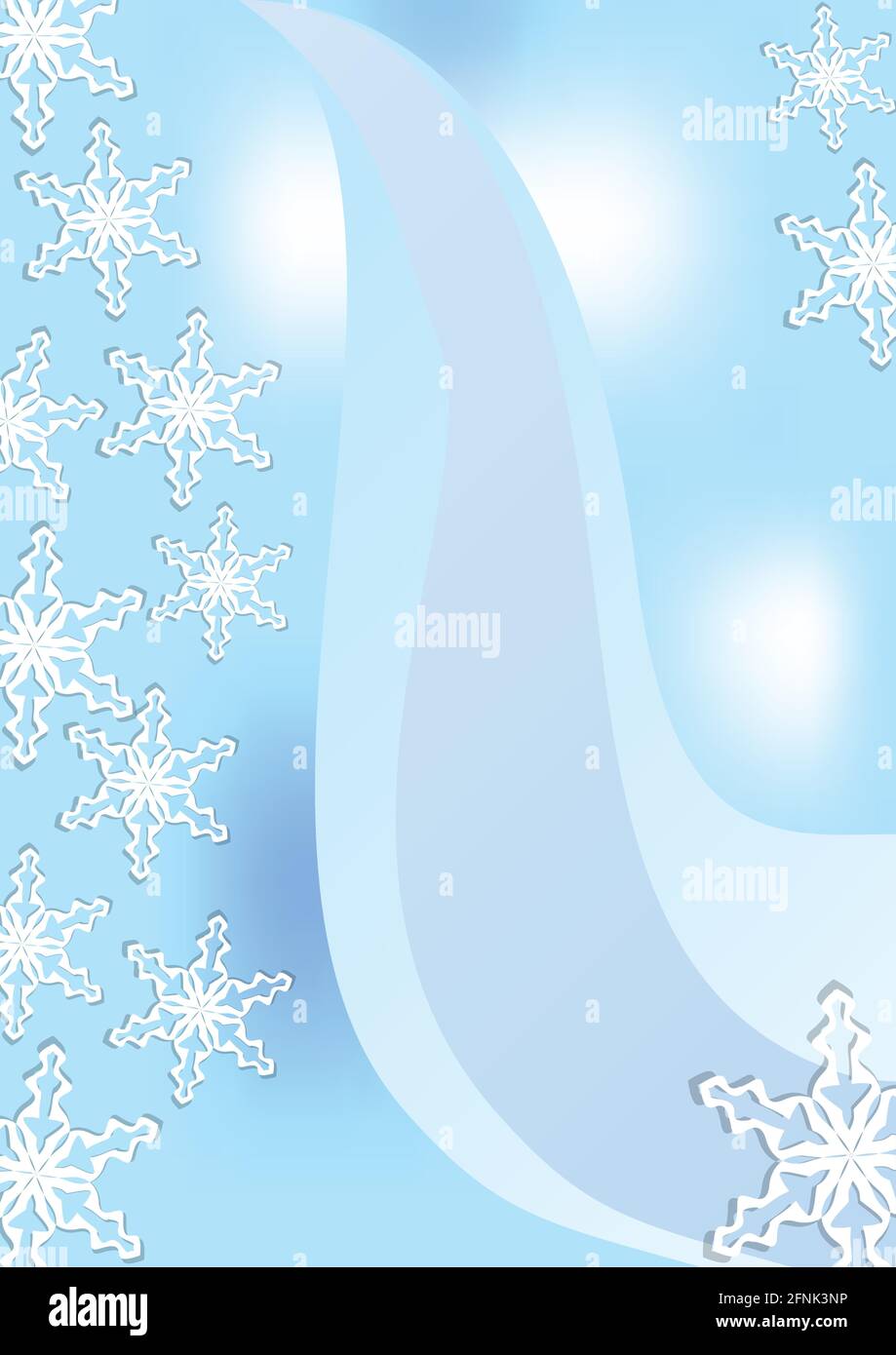 Fine winter background with snowflakes and blue stripes Stock Vector ...