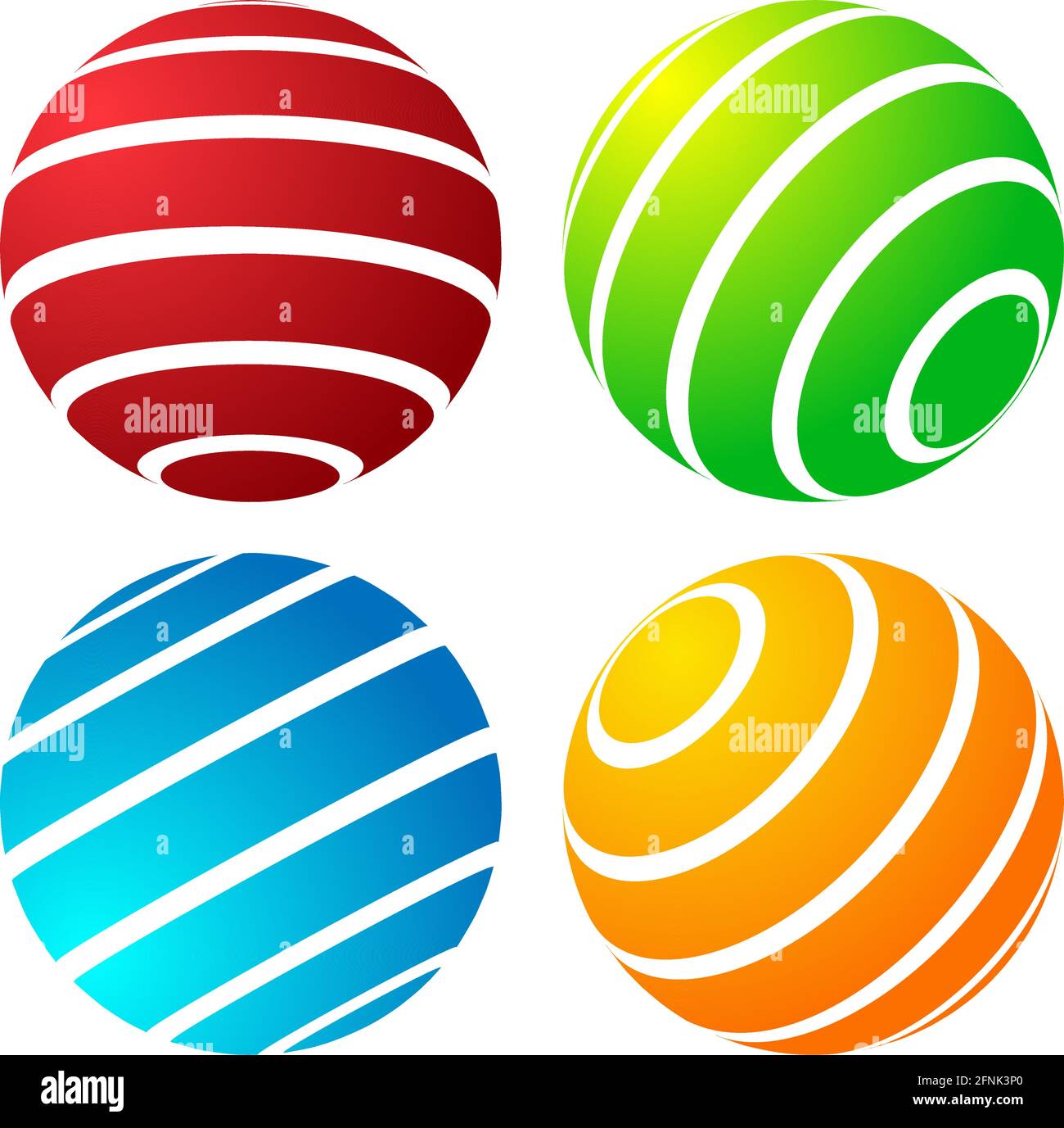3D abstract sphere, globe, orb design element – Stock vector ...