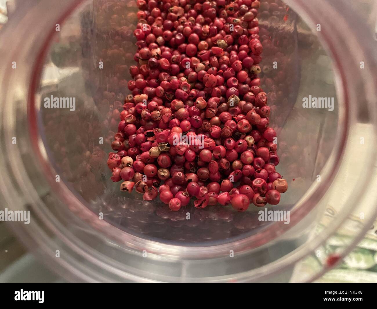 Top view of the organic dried pink peppercorns Stock Photo - Alamy