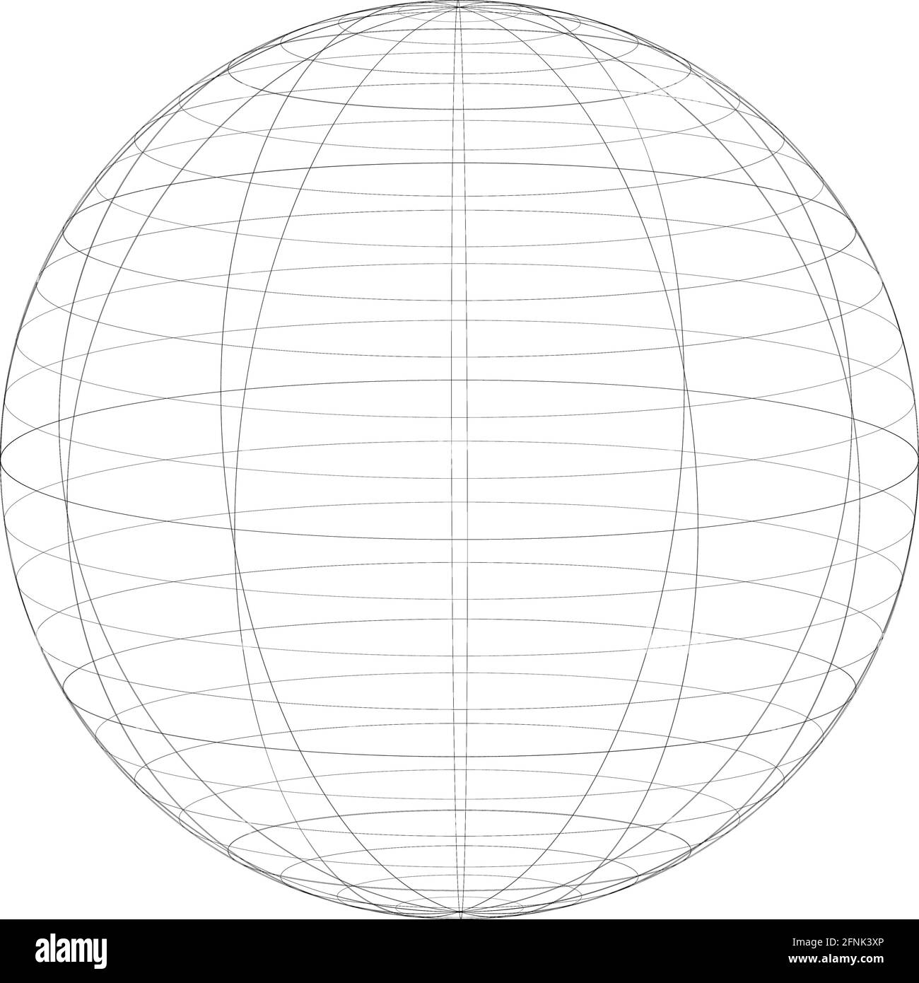 Sphere, orb, ball with wireframe, grid, mesh surface – Stock vector ...