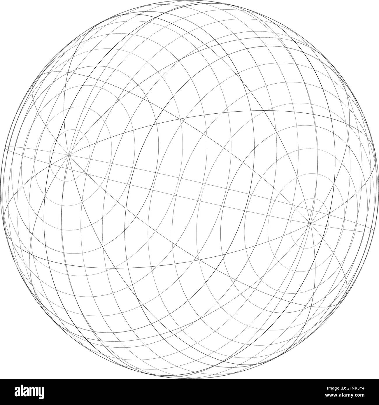 Sphere, orb, ball with wireframe, grid, mesh surface – Stock vector ...