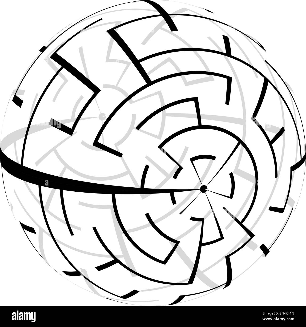 Sphere with random, irregular lines icon, symbol – Stock vector ...