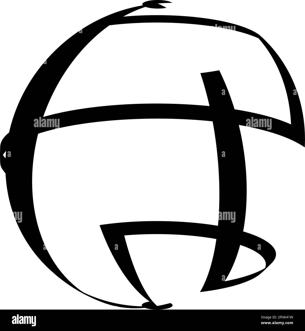 Sphere with random, irregular lines icon, symbol – Stock vector ...