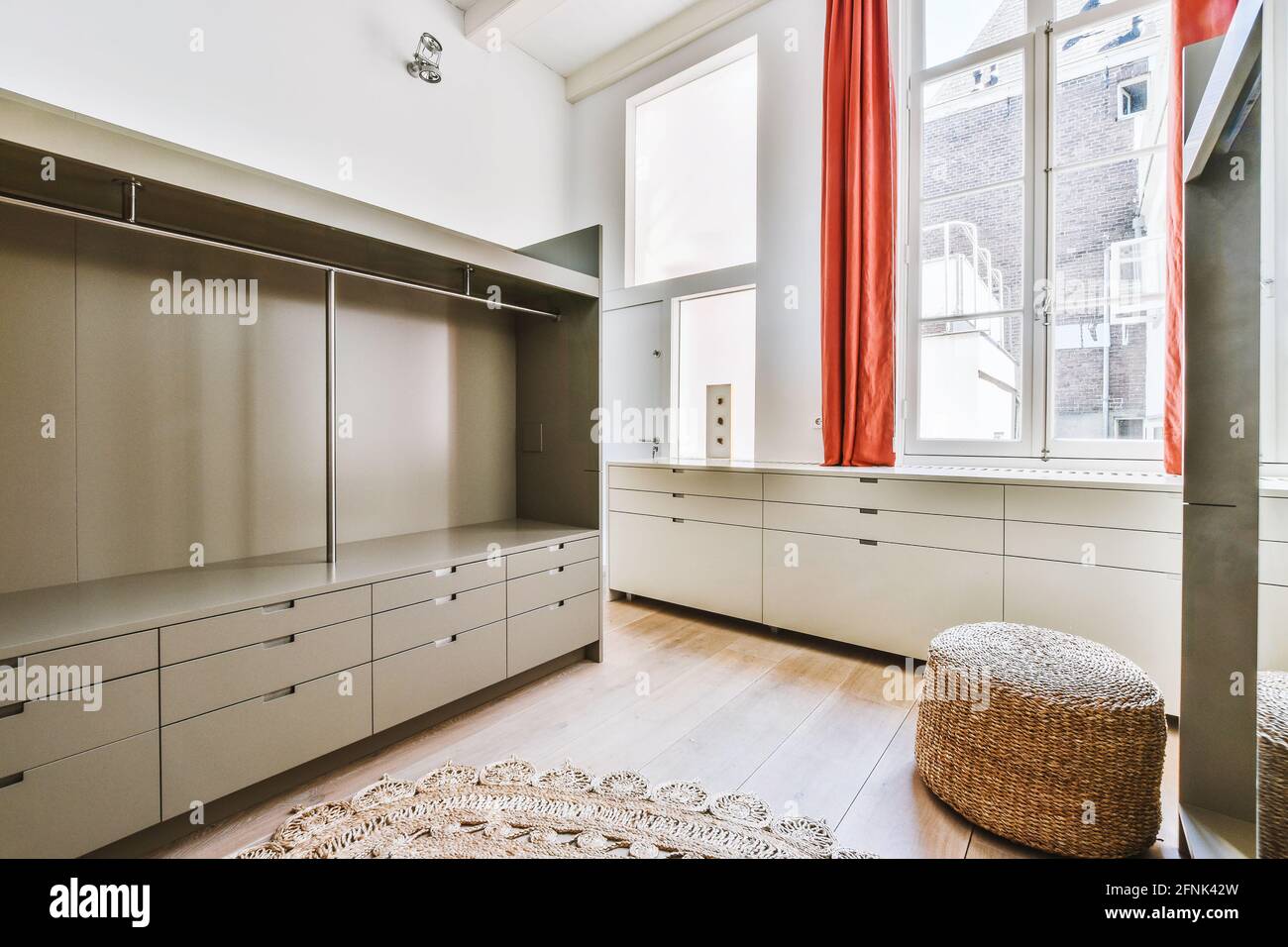 Empty wardrobe in dressing room Stock Photo - Alamy