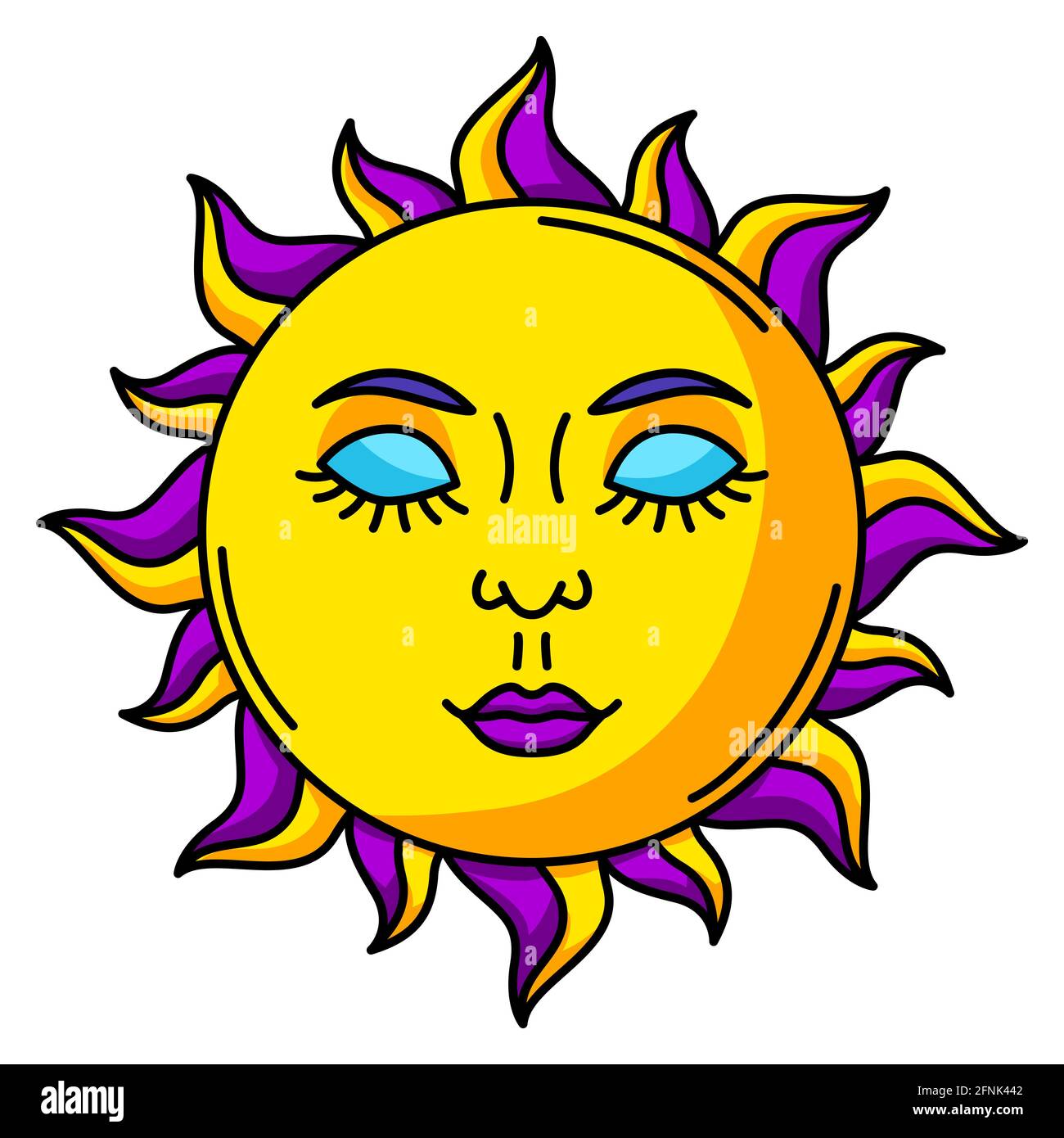 Tattoo design sun hi-res stock photography and images - Alamy