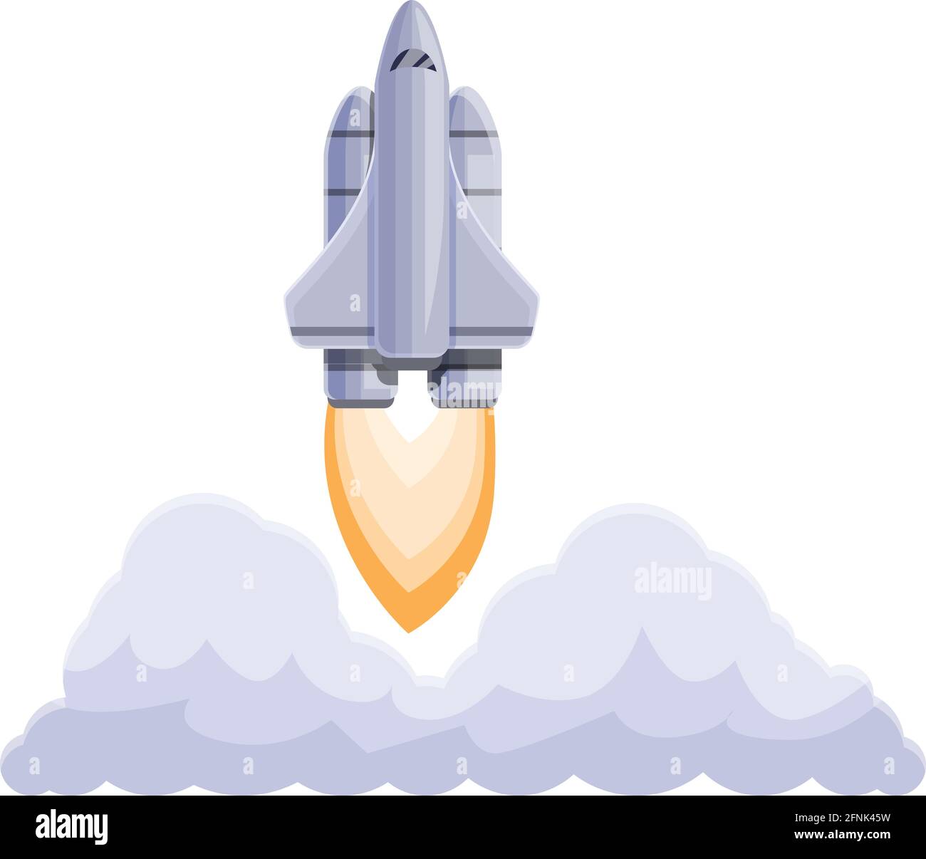 Spacecraft launch shuttle icon. Cartoon of Spacecraft launch shuttle ...