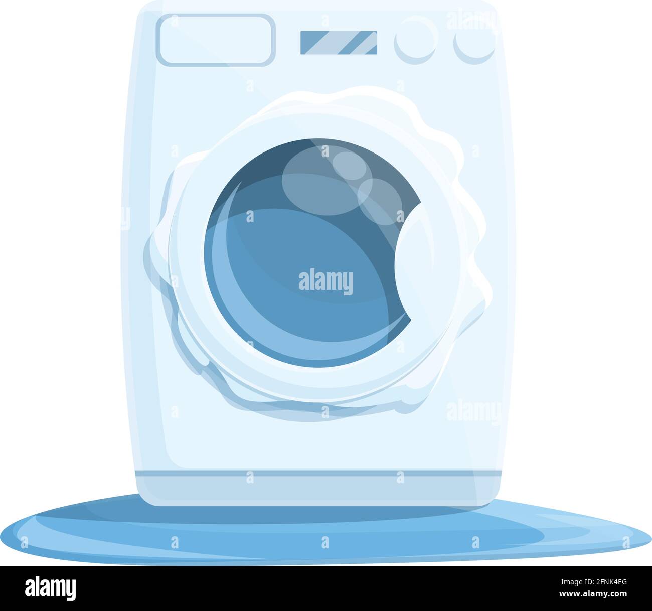 Full broken washing machine icon. Cartoon of Full broken washing ...