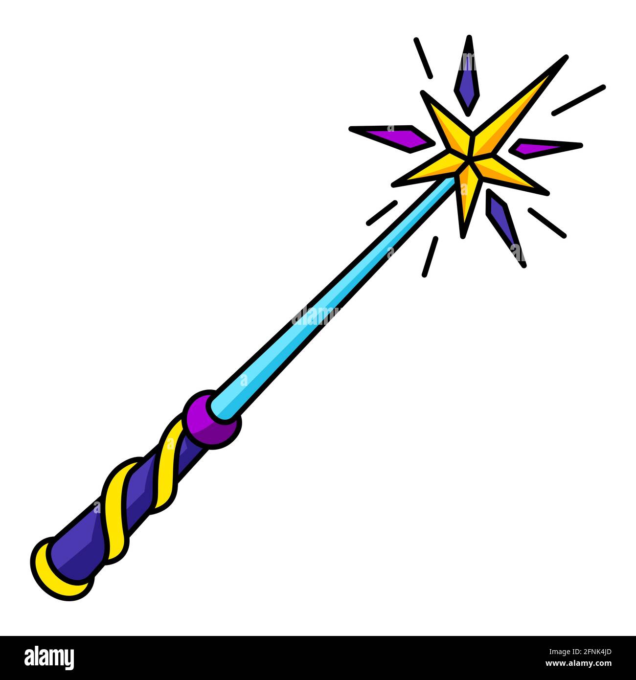 Star magic wand Stock Vector Images - Alamy