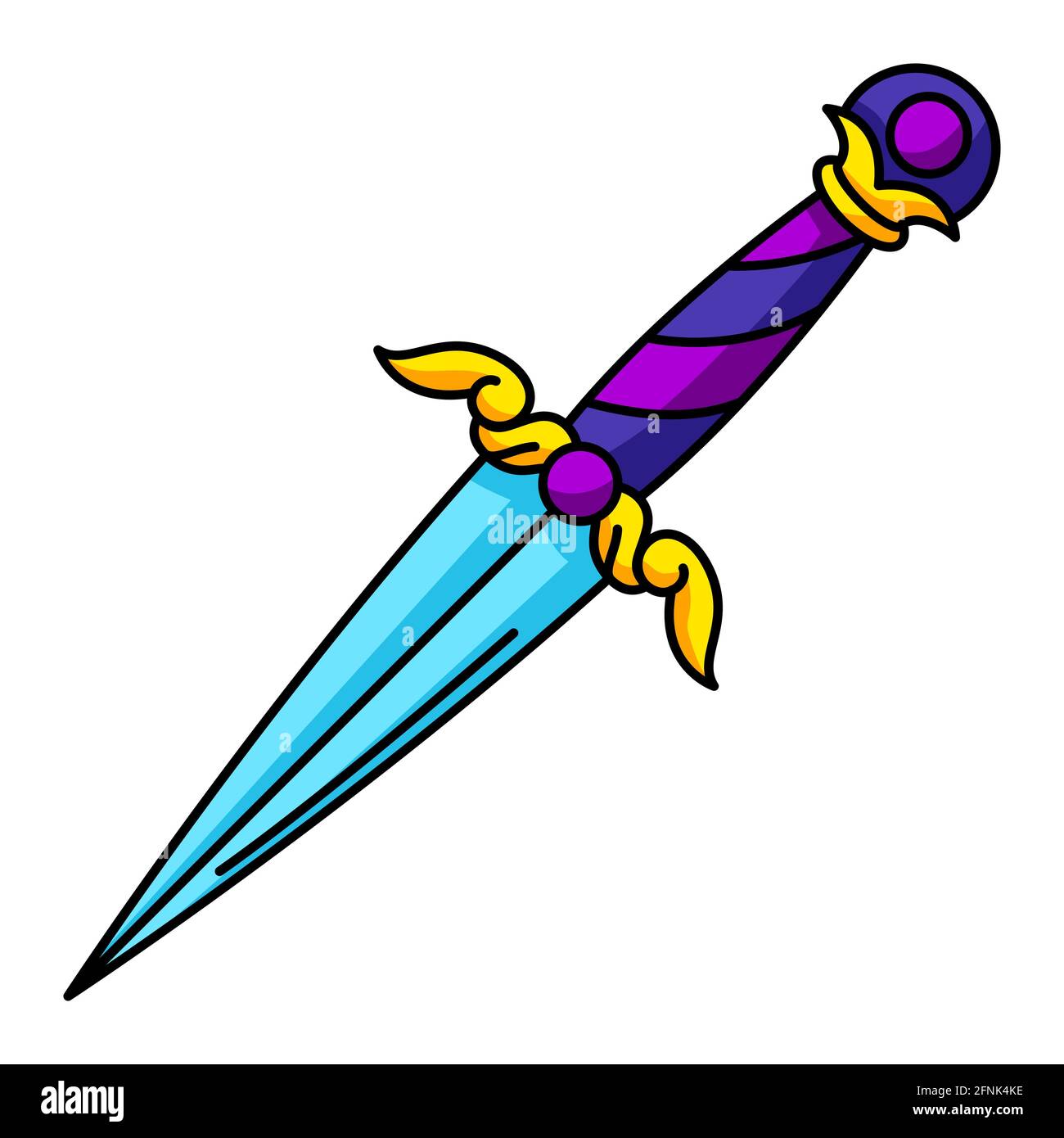 Ancient dagger. Decorative tattoo art. Isolated vector illustration ...