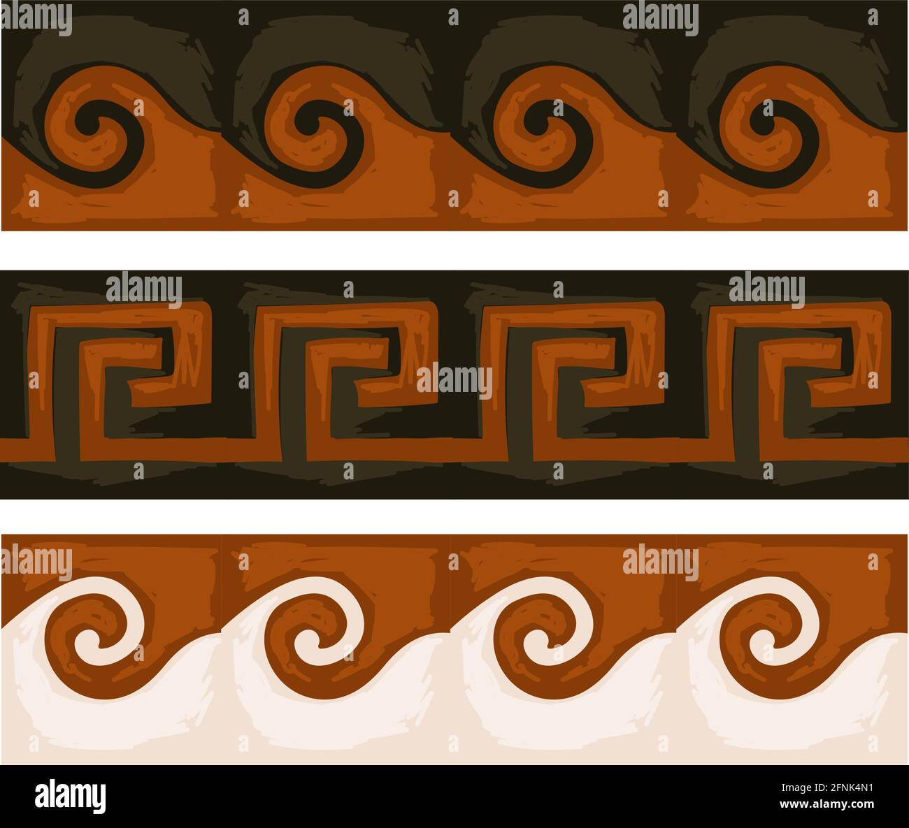 Greek ancient patters with swirls and geometry Stock Vector Image & Art ...