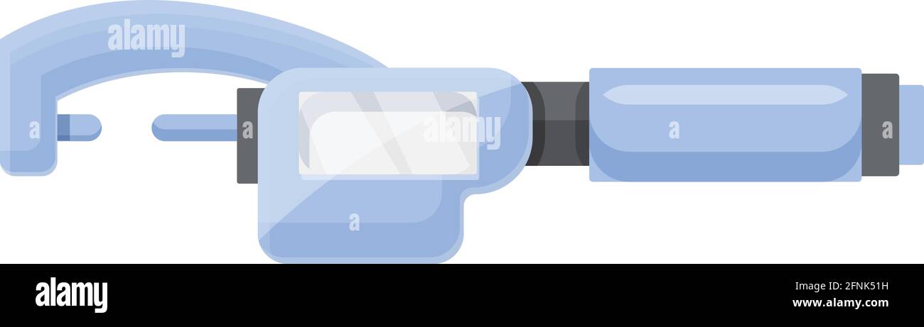 Digital micrometer measurement icon. Cartoon of Digital micrometer ...