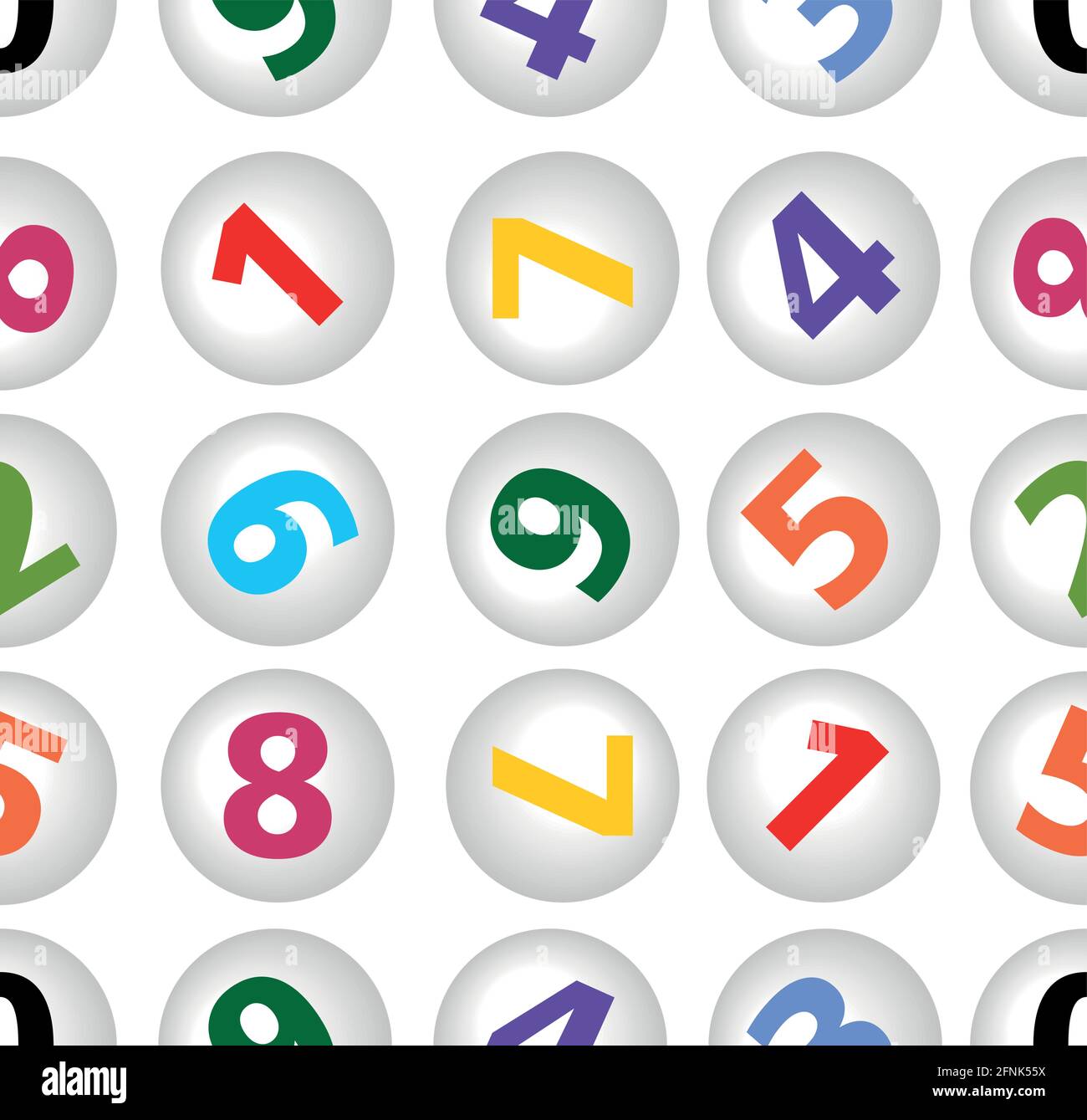 Seamless background with colored numbers in circle Stock Vector Image ...