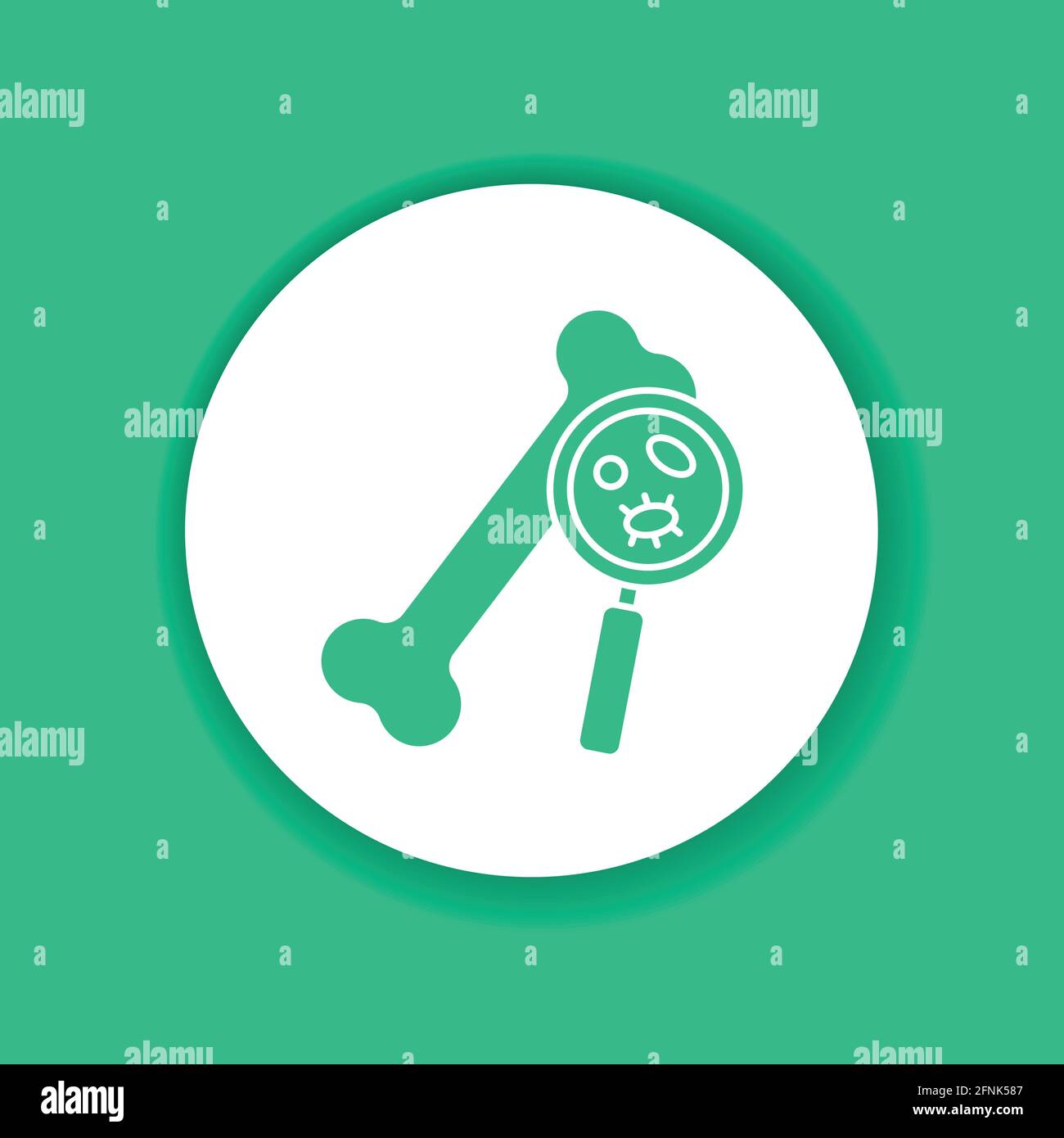 Bone densitometry color glyph icon. Medical and scientific concept ...