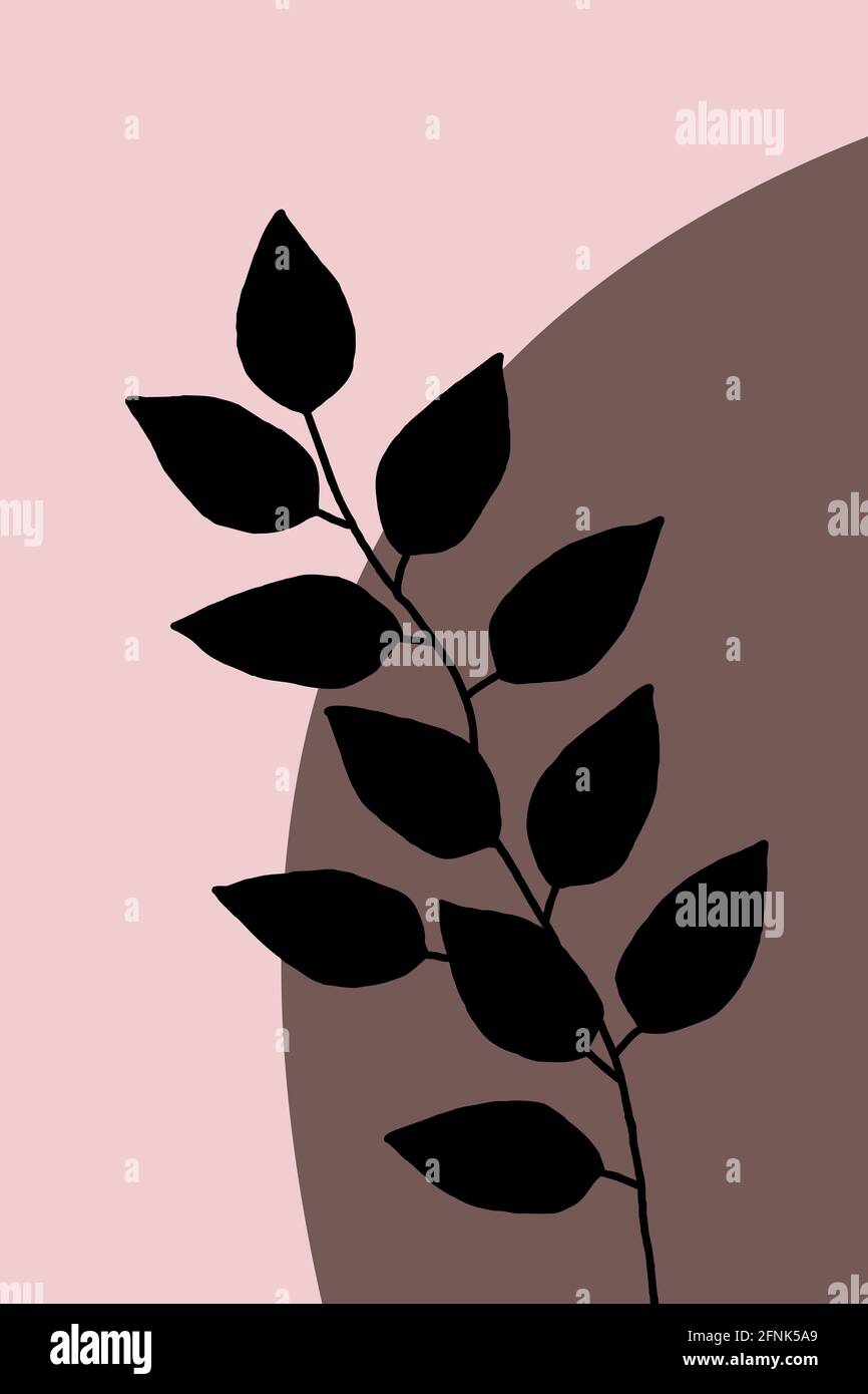 Printable minimalist botanical illustration. Wall paintings. Home decor ...