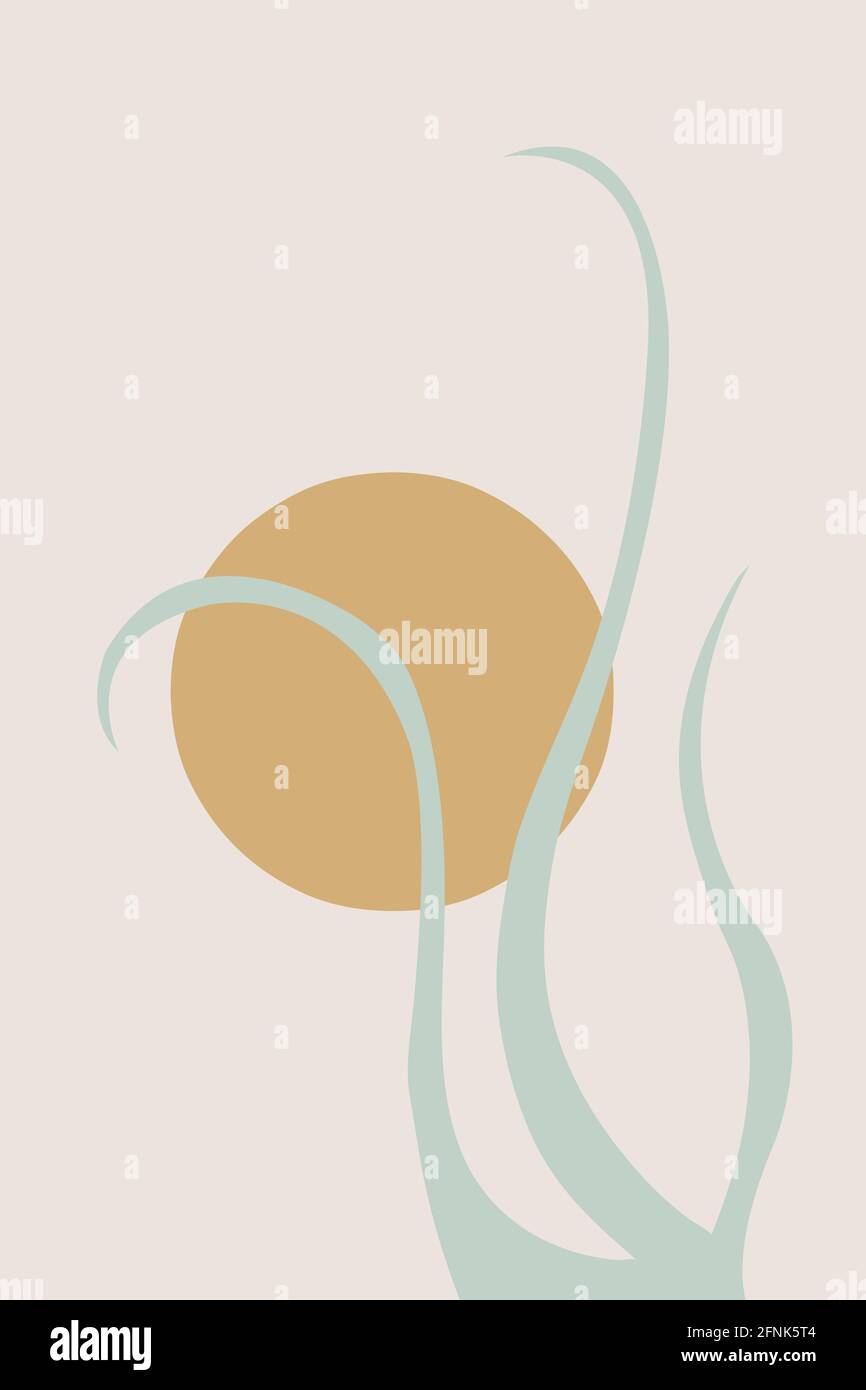 Printable minimalist botanical illustration. Wall paintings. Home decor ...