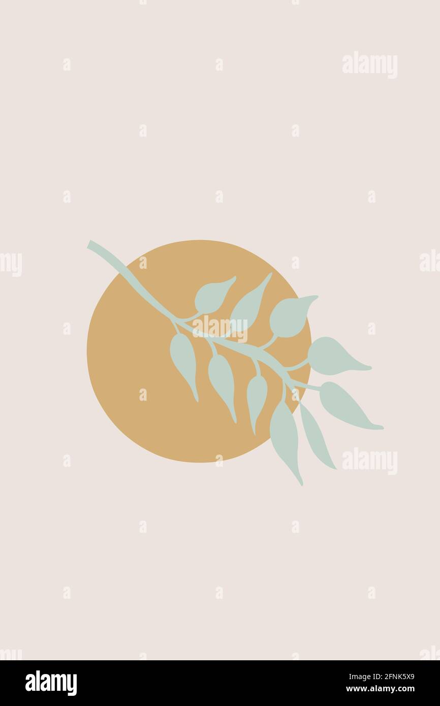 Printable minimalist botanical illustration. Wall paintings. Home decor ...