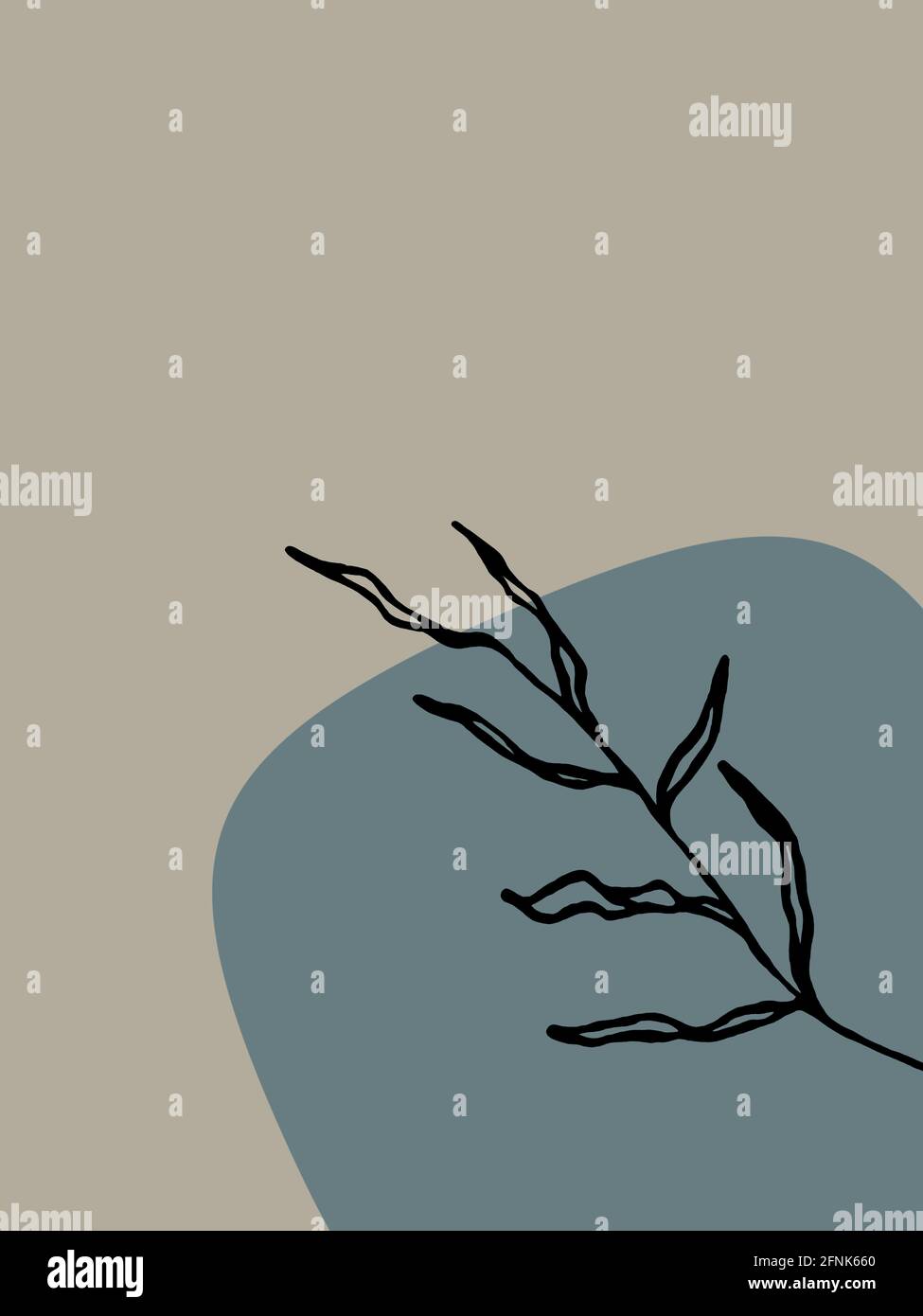 Printable minimalist botanical illustration. Wall paintings. Home decor ...