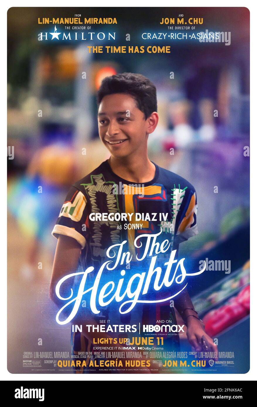 IN THE HEIGHTS, US character poster, Gregory Diaz IV, 2021. © Warner ...