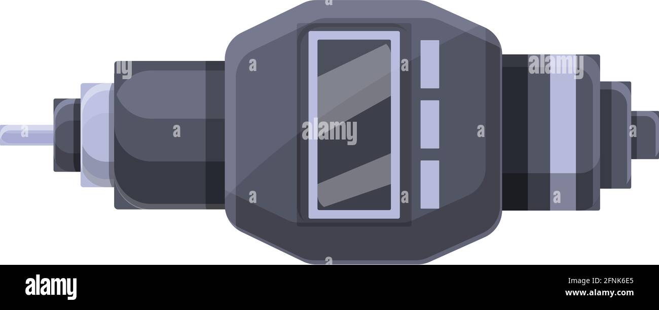 Digital micrometer ruler icon. Cartoon of Digital micrometer ruler ...