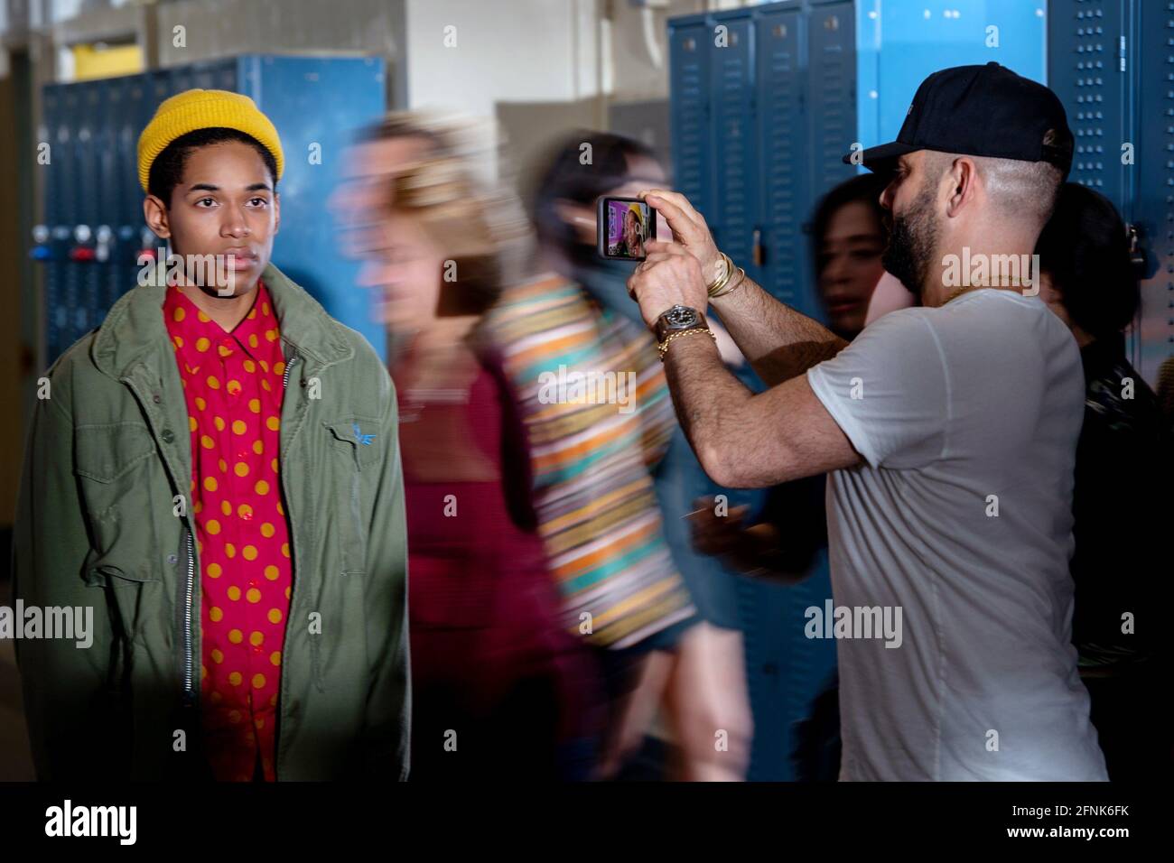 MONSTER, from left: Kelvin Harrison Jr., director Anthony Mandler, on ...