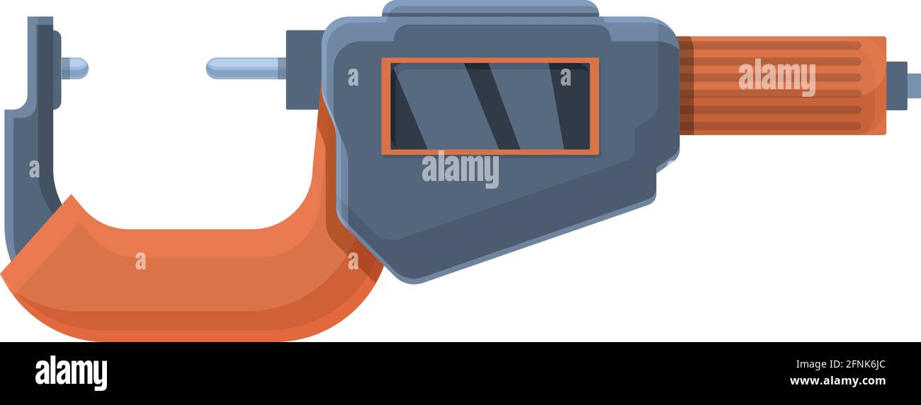Digital micrometer precision icon. Cartoon of Digital micrometer ...
