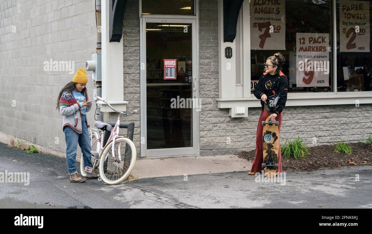 PLAN B, from left: Kuhoo Verma, Victoria Moroles, 2021. ph: Brett ...
