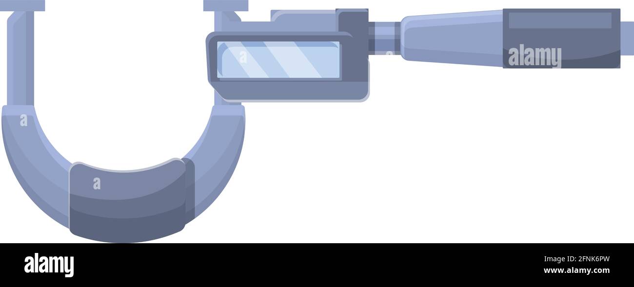 Digital micrometer object icon. Cartoon of Digital micrometer object ...