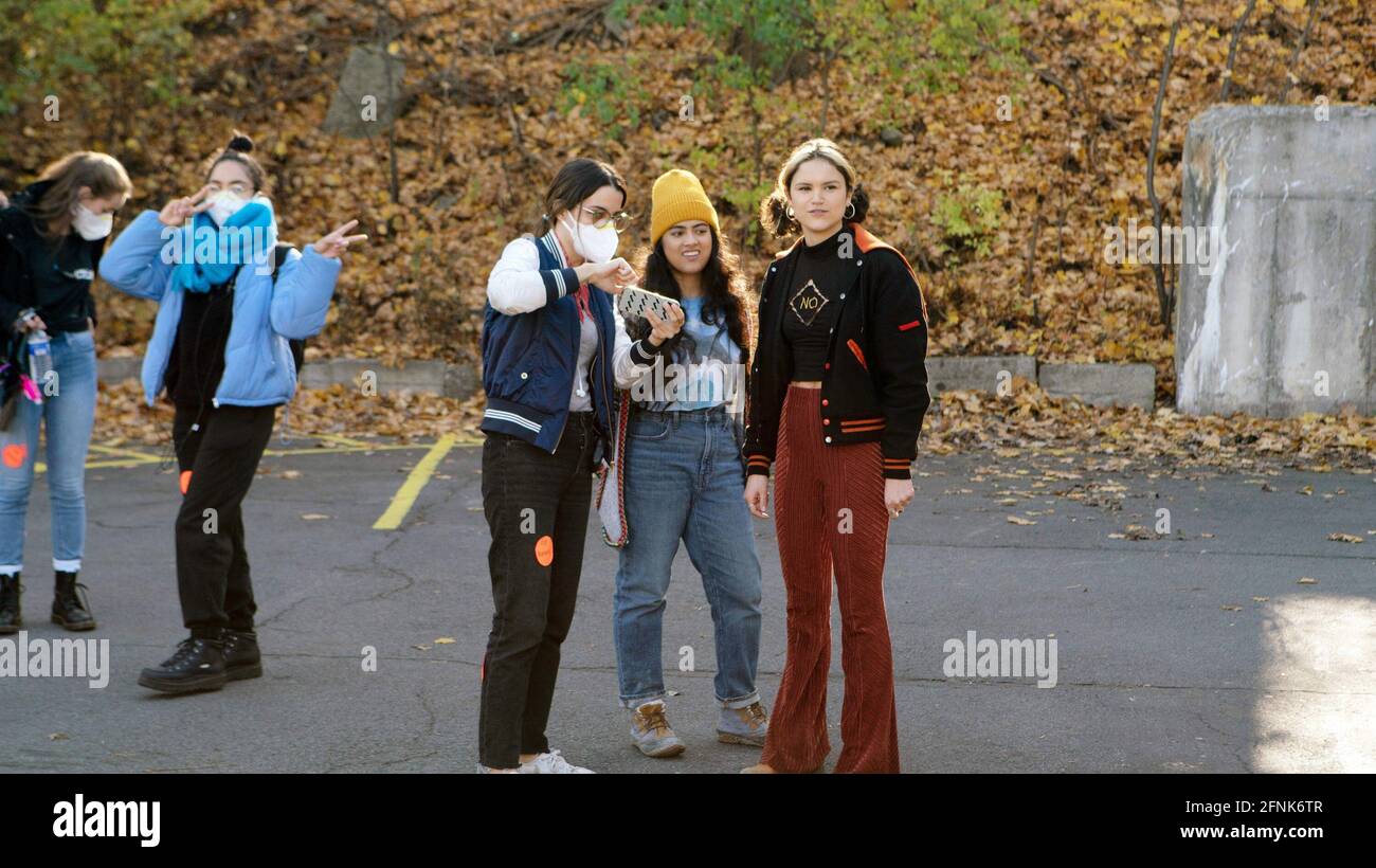 PLAN B, from left: director Natalie Morales, Kuhoo Verma, Victoria ...