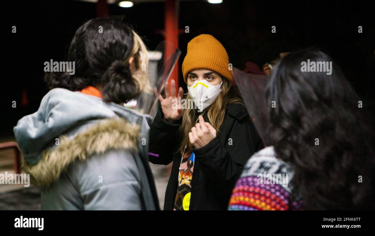PLAN B, from left: Victoria Moroles, director Natalie Morales, Kuhoo ...