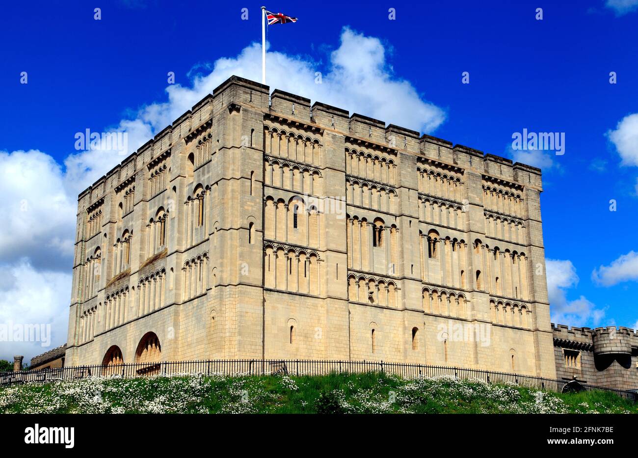 Norwich Castle, Norman, 12th century, architecture, keep, Norfolk Stock ...