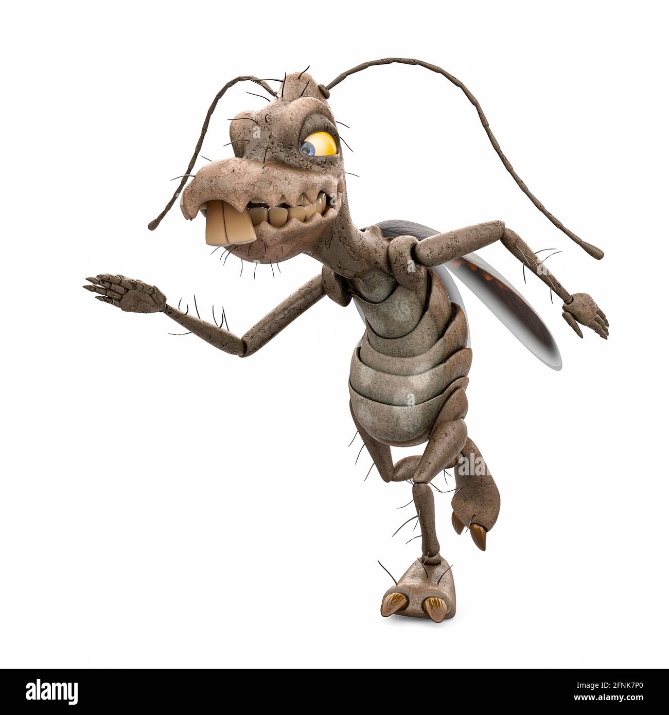 cockroach cartoon is running, 3d illustration Stock Photo - Alamy