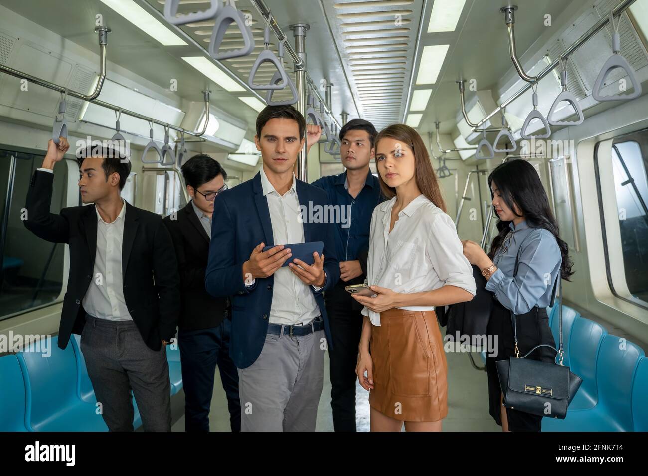 News social subway hi-res stock photography and images - Alamy
