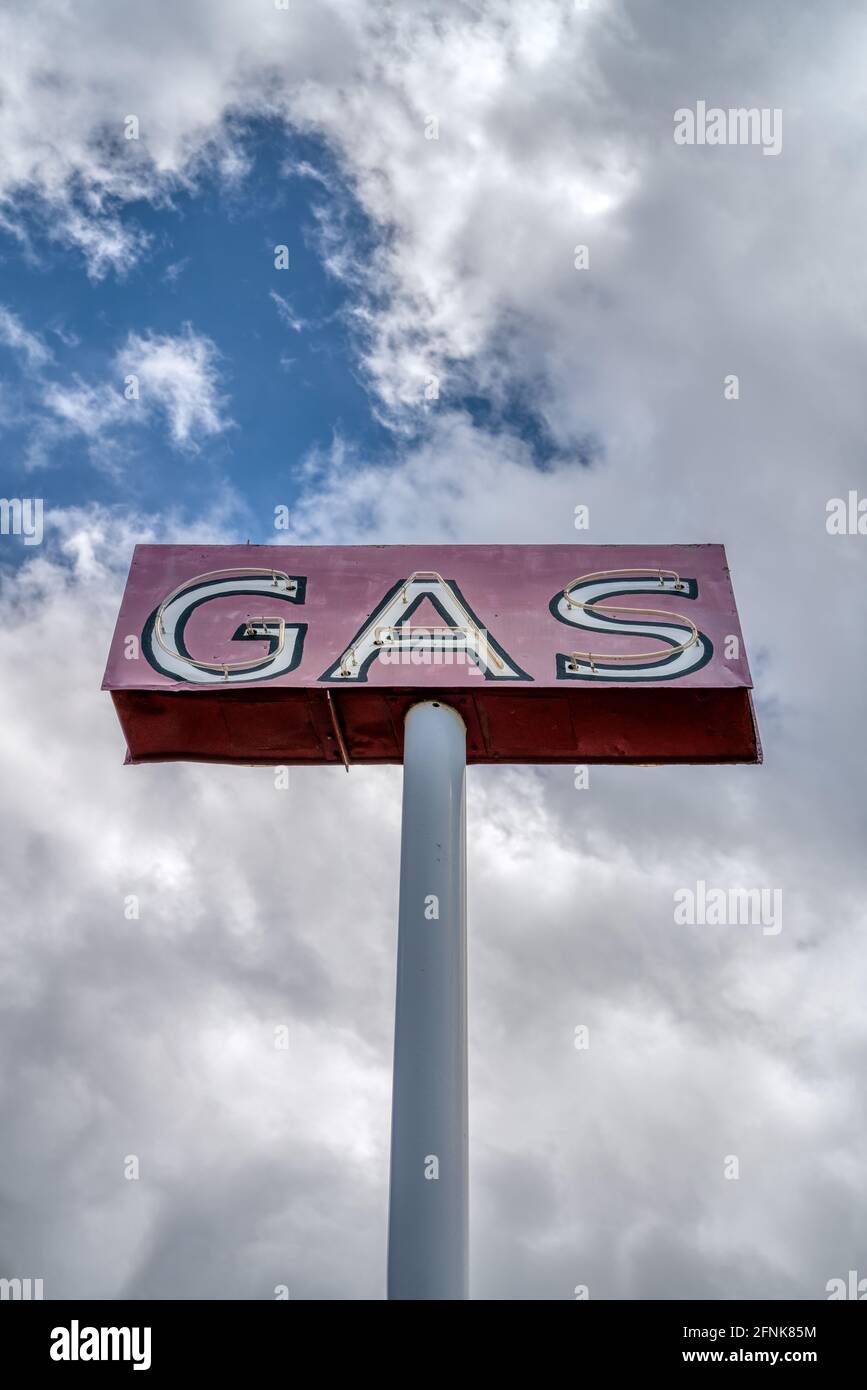 Highway gas station signs hi-res stock photography and images - Alamy