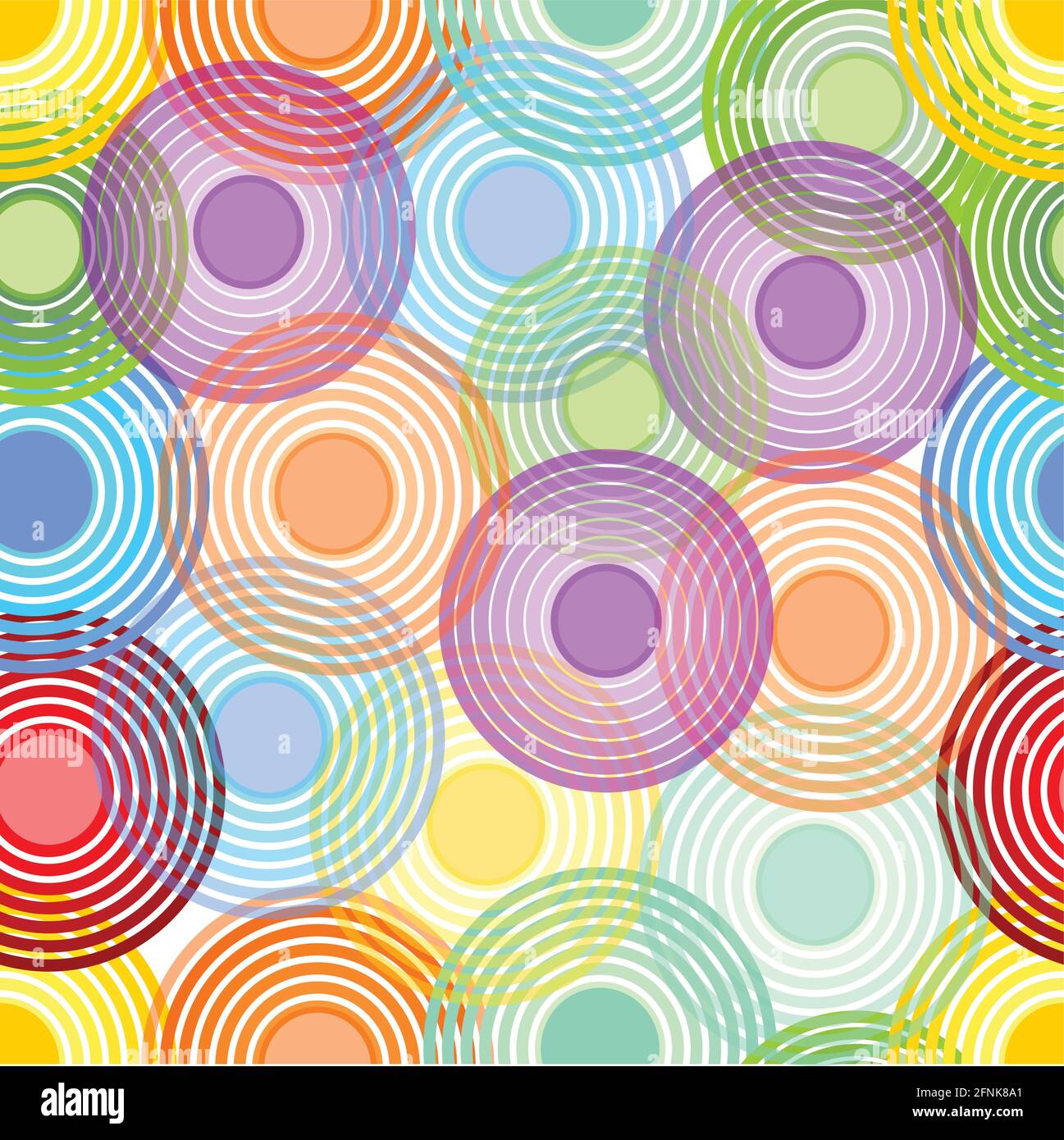 Abstract seamless background with overlapping concentric circles in ...