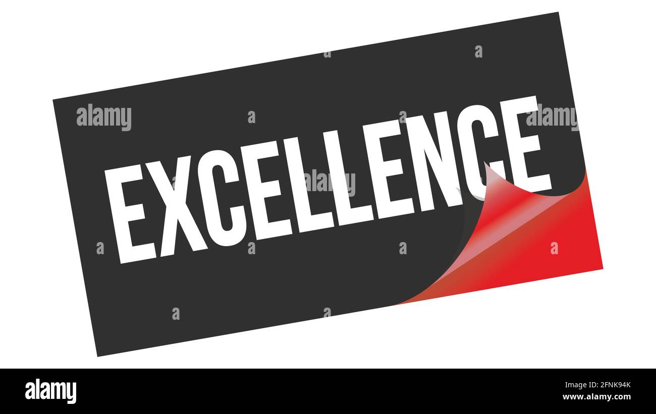 EXCELLENCE text written on black red sticker stamp Stock Photo - Alamy