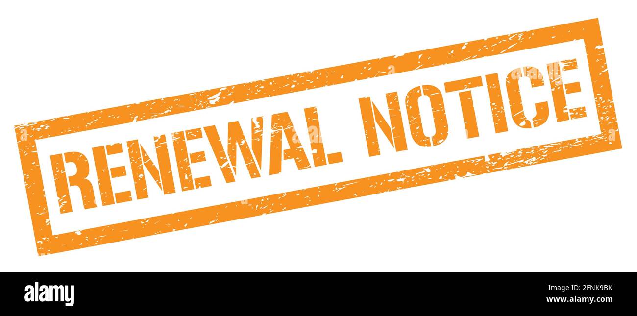 Renewal Notice Text High Resolution Stock Photography and Images - Alamy