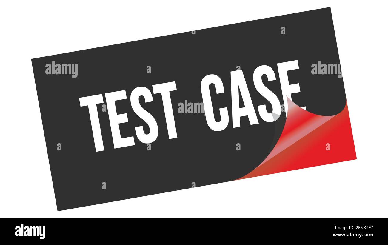 TEST CASE text written on black red sticker stamp Stock Photo - Alamy