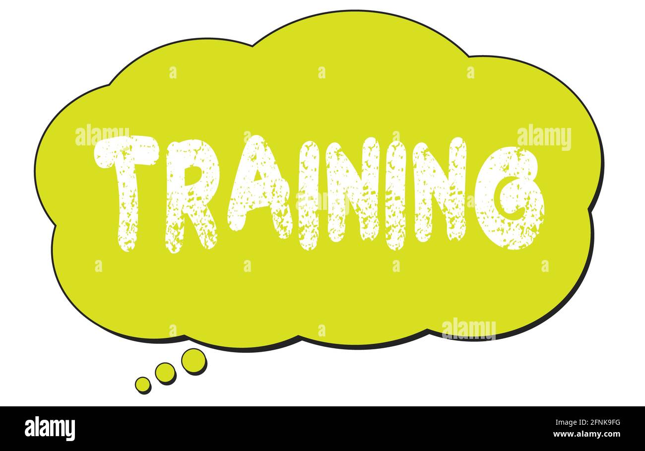 TRAINING text written on a light green thought cloud bubble Stock Photo ...