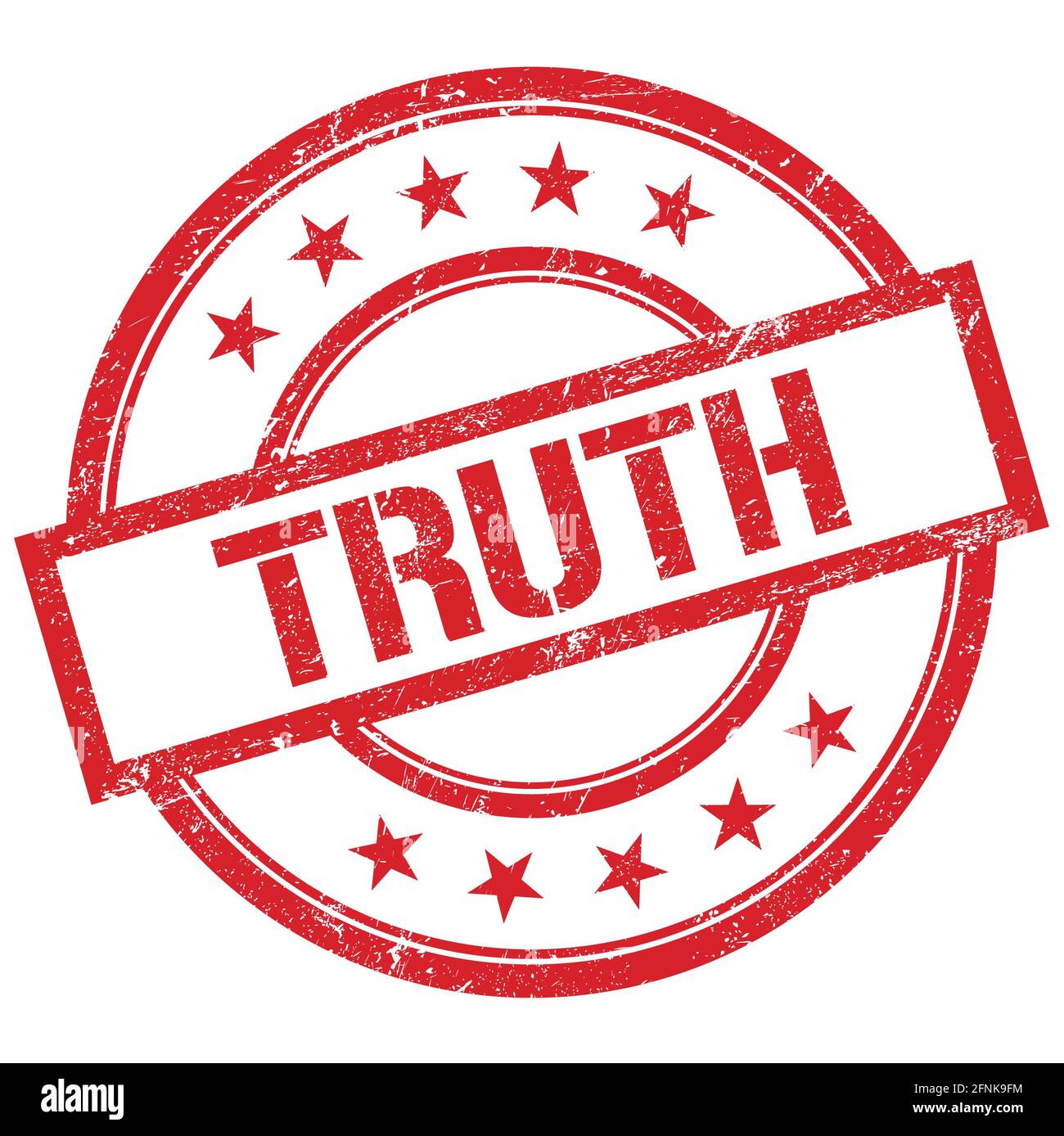 TRUTH text written on red round vintage rubber stamp Stock Photo - Alamy