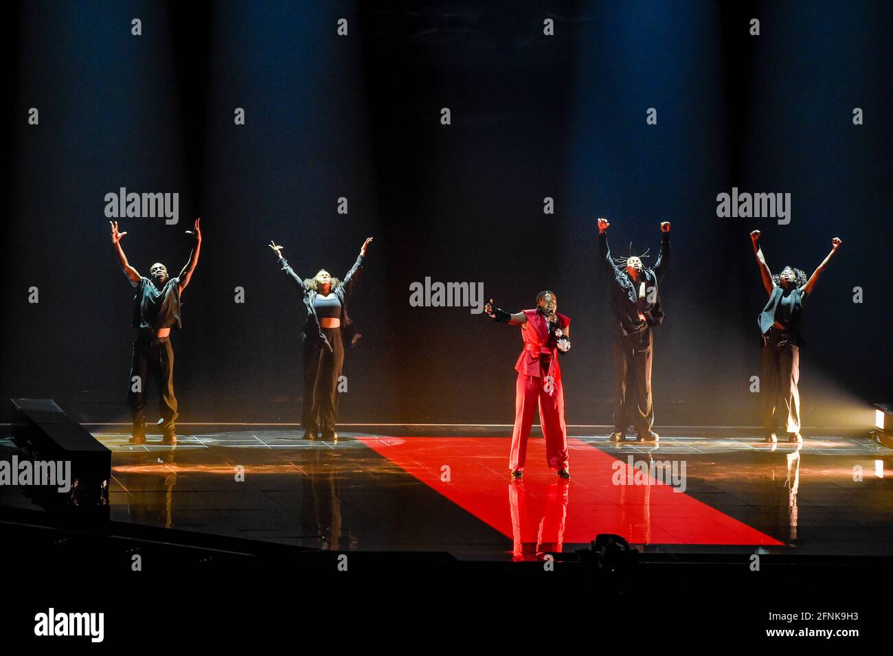 Tusse (Sweden) during the first dress rehearsal of the first semifinal ...