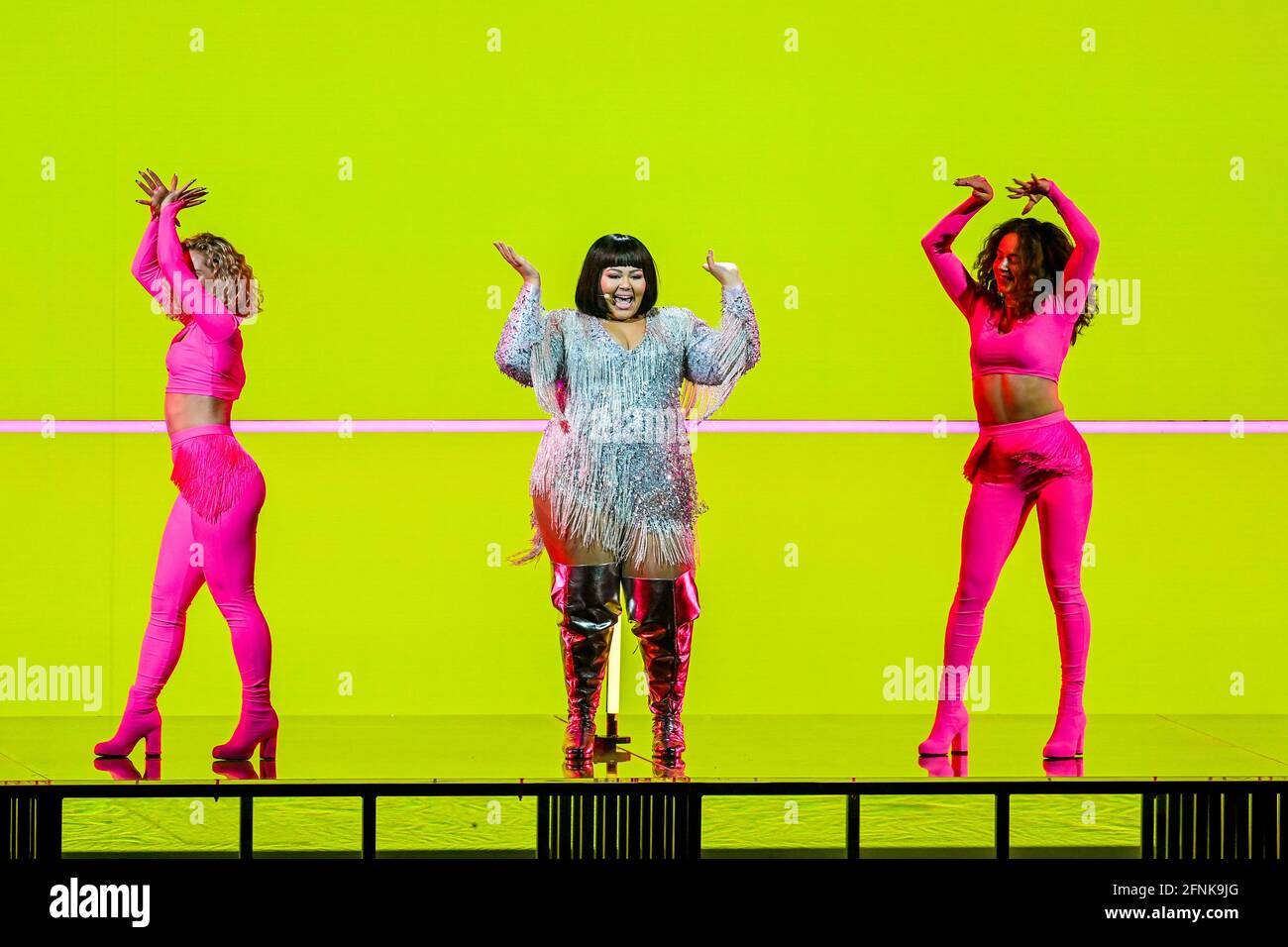 Destiny (Malta) during the first dress rehearsal of the first semifinal ...