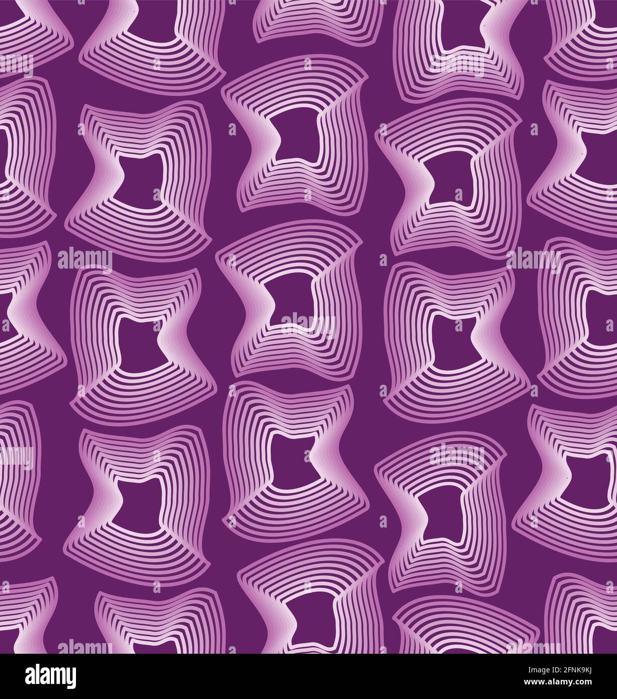 Contrasting seamless purple abstract background with distorted square ...