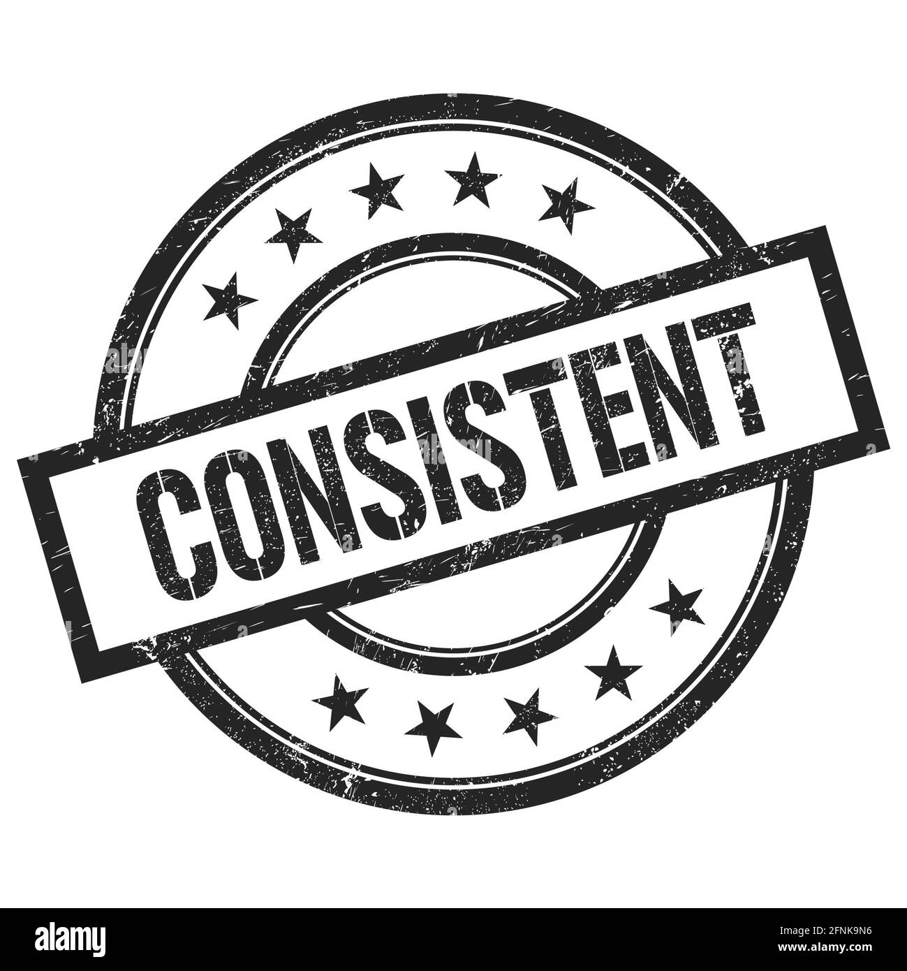 CONSISTENT text written on black round vintage rubber stamp Stock Photo ...