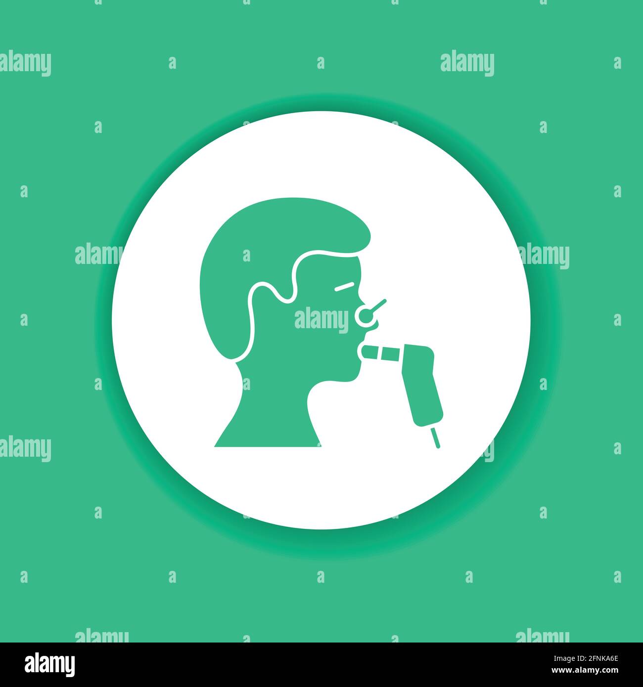 Functional pulmonary test color glyph icon. Medical and scientific ...