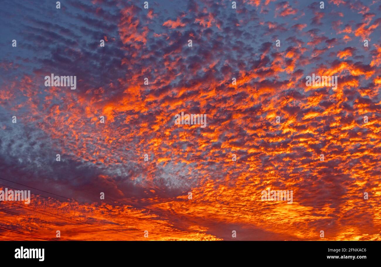 Vibrant Colored Sunset Sky Background Stock Photo - Alamy