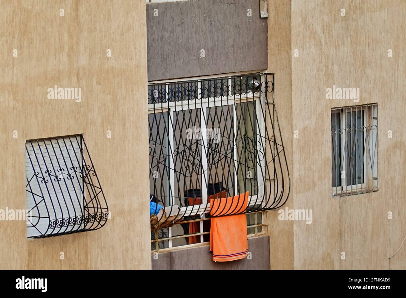 Apartment building with a balco Stock Photo - Alamy