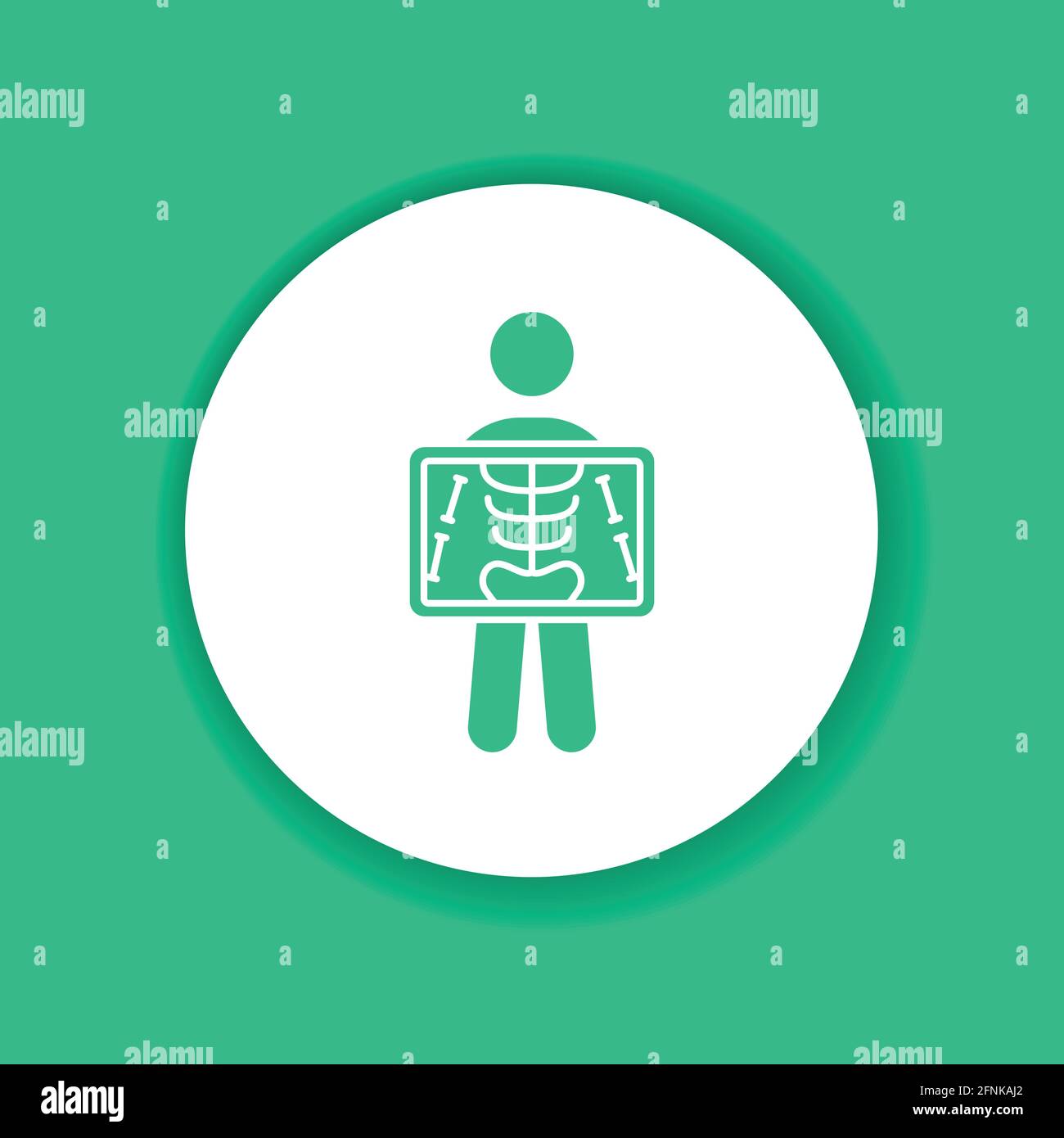 X-ray screening color glyph icon. Medical and scientific concept ...