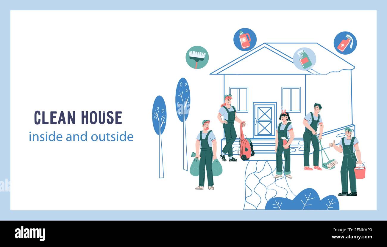 Professional cleaning service website or landing page banner template ...