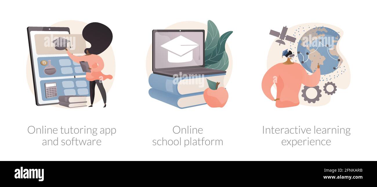 Online education opportunities abstract concept vector illustrations ...